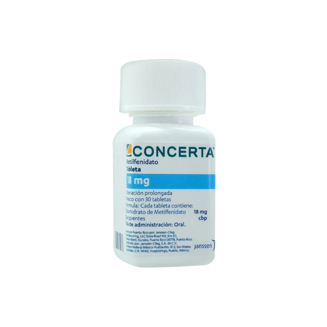 CONCERTA 18 MG 30 TABLETAS – REDIIS