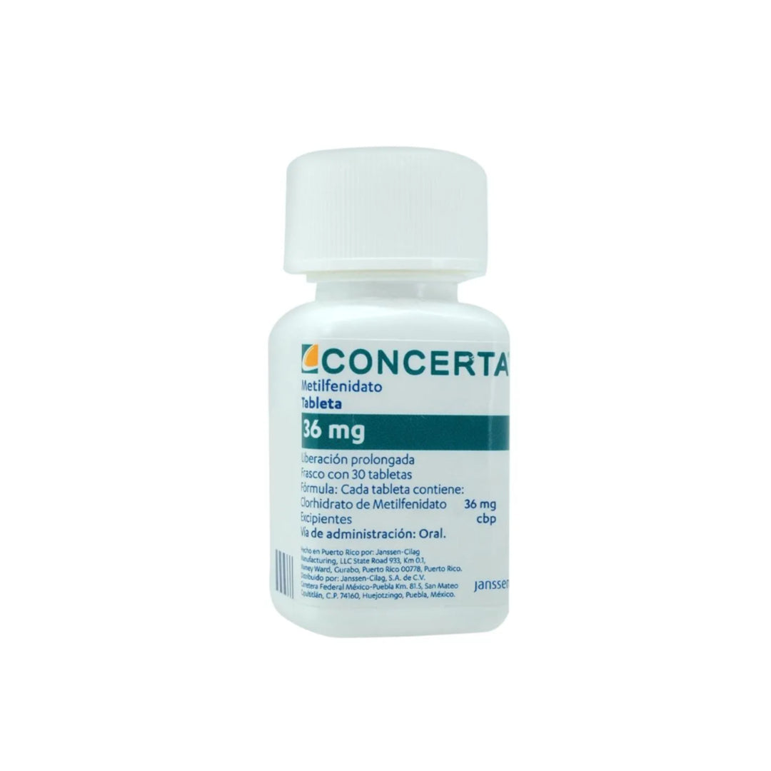 CONCERTA 36 MG 30 TABLETAS – REDIIS
